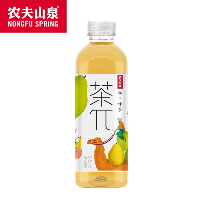 农夫山泉 茶π 柚子绿茶 900ml*12瓶